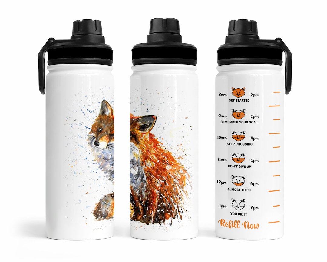 Fox Water Bottle & Tumbler Cute Fox Cup Water Tumbler - Etsy
