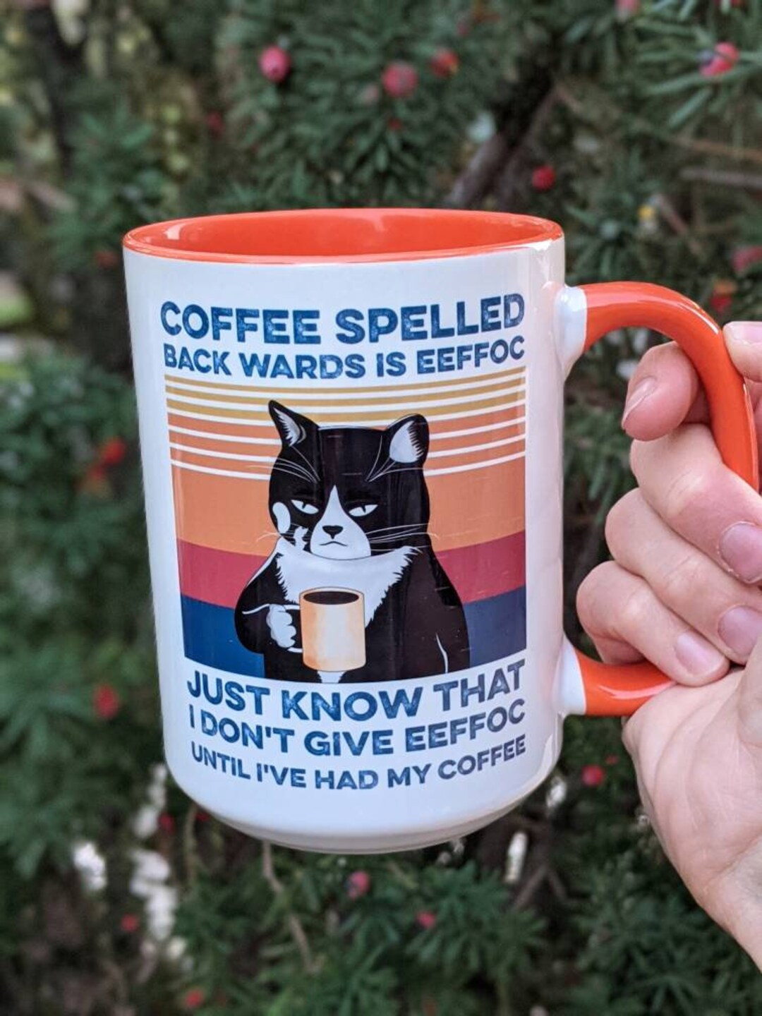 Funny Coffee Mug | Eeffoc Coffee Mug | Personalized Gifts | Cat Mug ...
