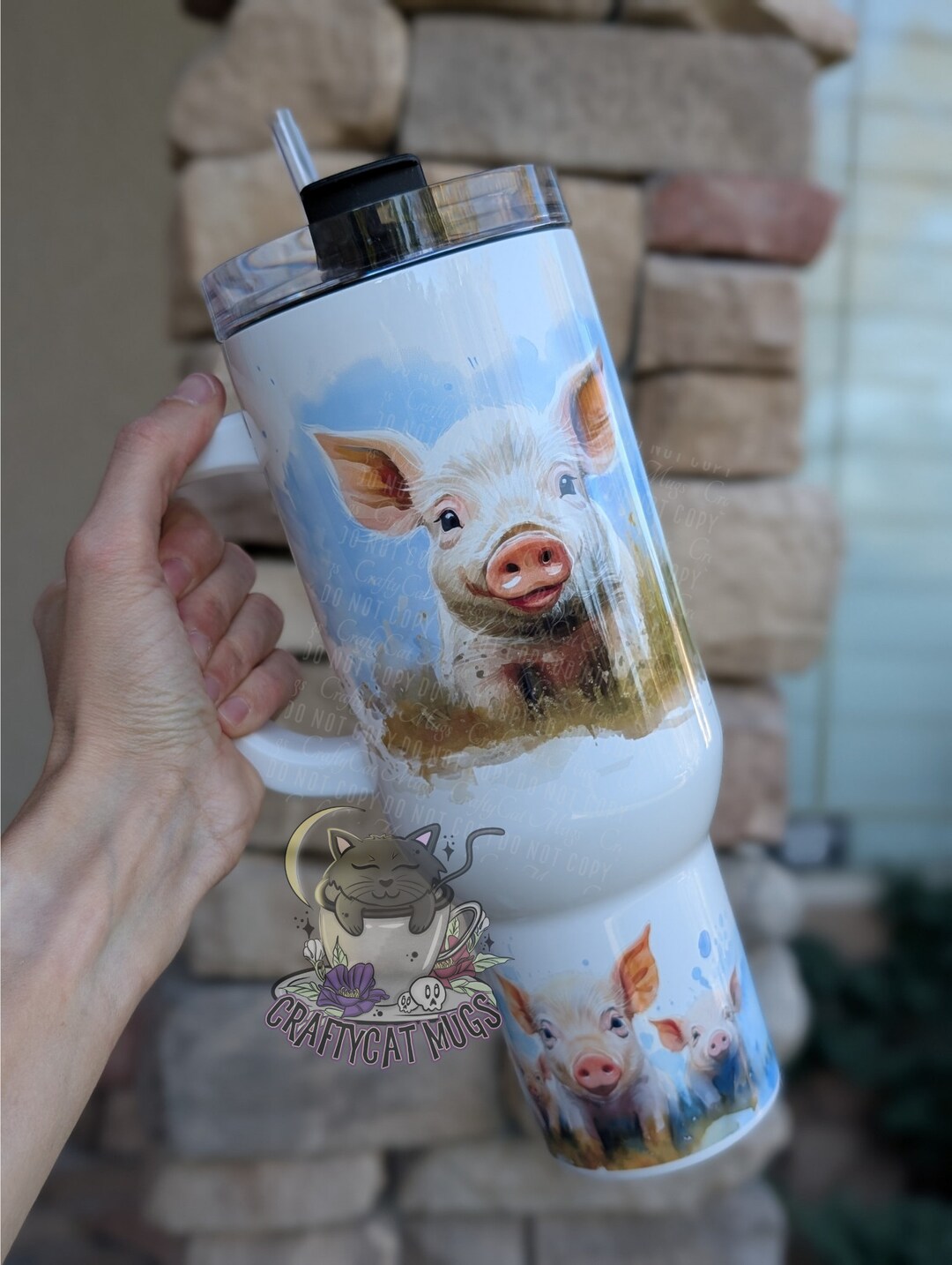 Pig 40oz Tumbler Pig Lover Cup Farm Cup - Etsy