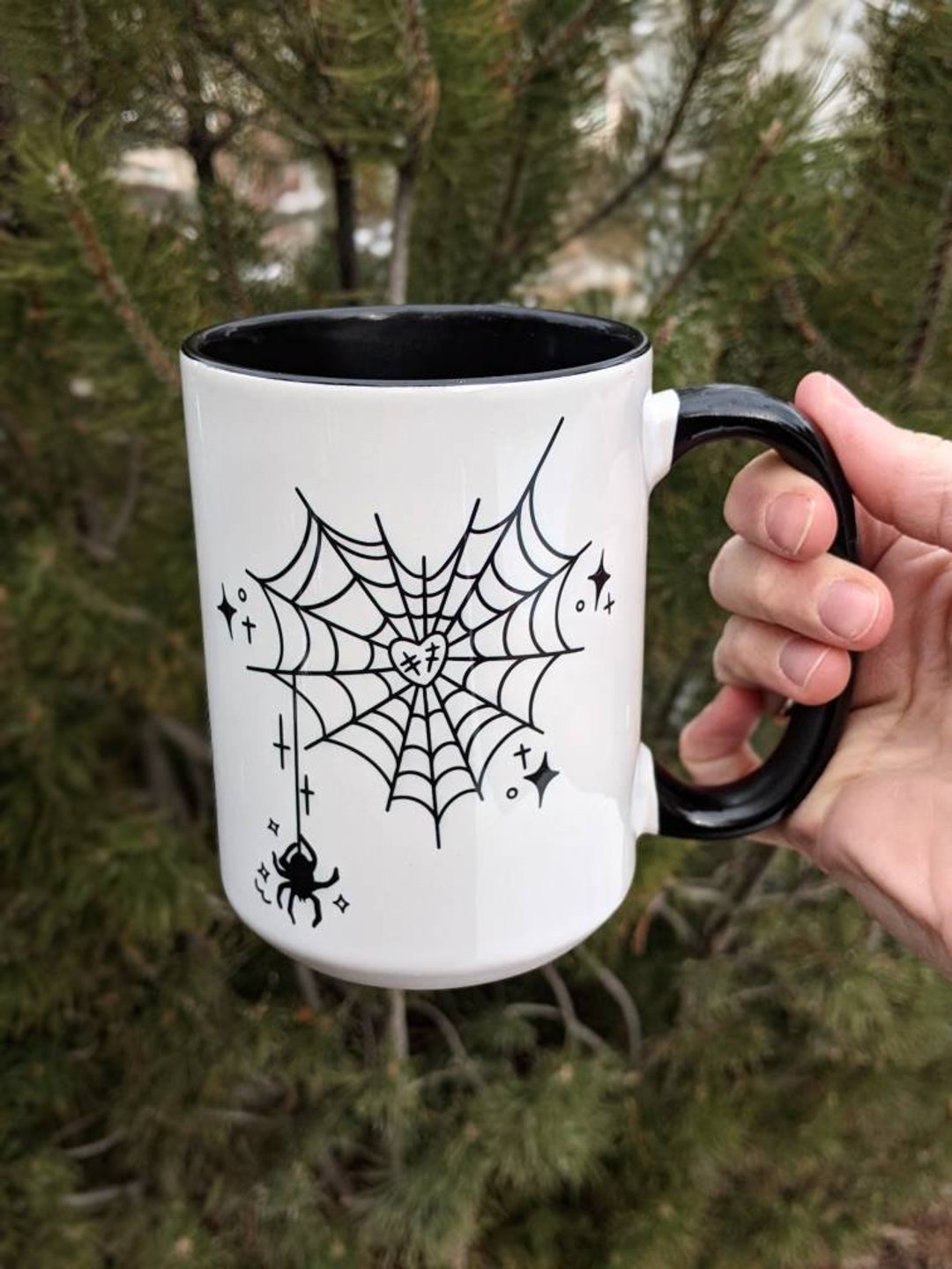 Spider Web Mug | Halloween Coffee Mug | Spooky Mug | Fall Coffee Mug ...