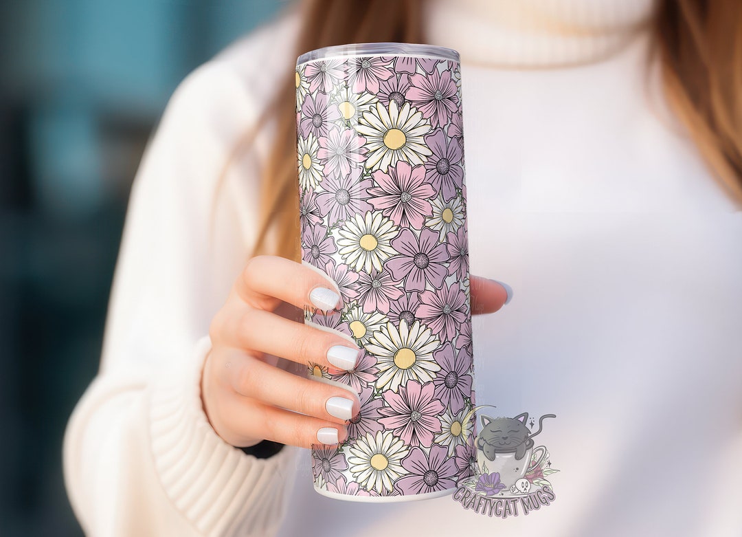 Wildflowers Tumbler | Floral Tumbler | Flower Cup - Etsy
