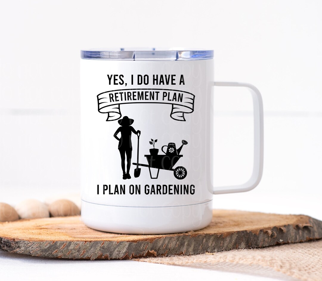 Personalized Retirement Coffee Mug | Gardening Mug | Retirement Gift ...