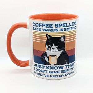 Funny Coffee Mug | Eeffoc Coffee Mug | Personalized Gifts | Cat Mug ...