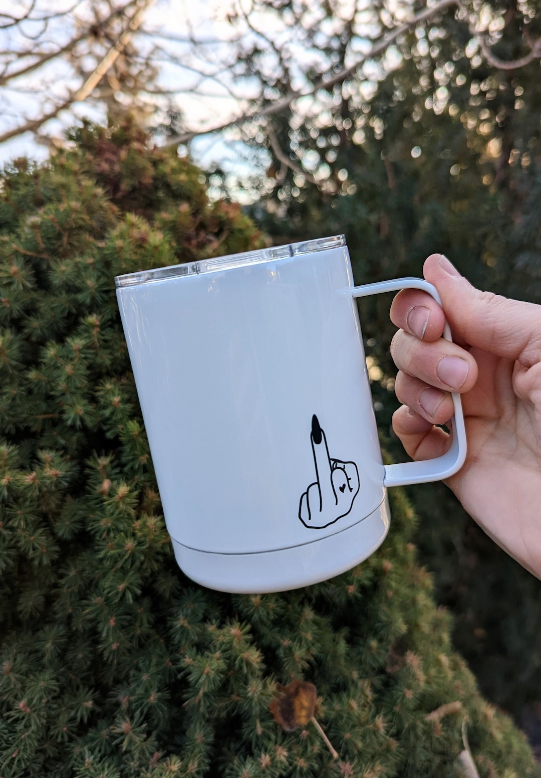 Travel Mug Middle Finger Cup Sassy Mug Personalized Gift - Etsy