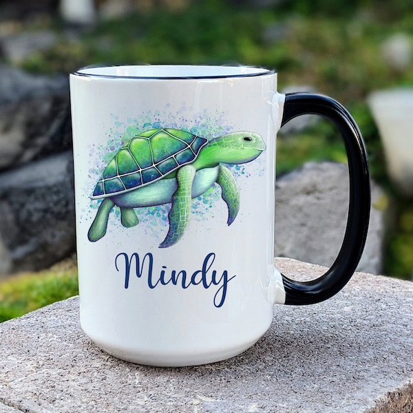 Turtle Mug - Etsy