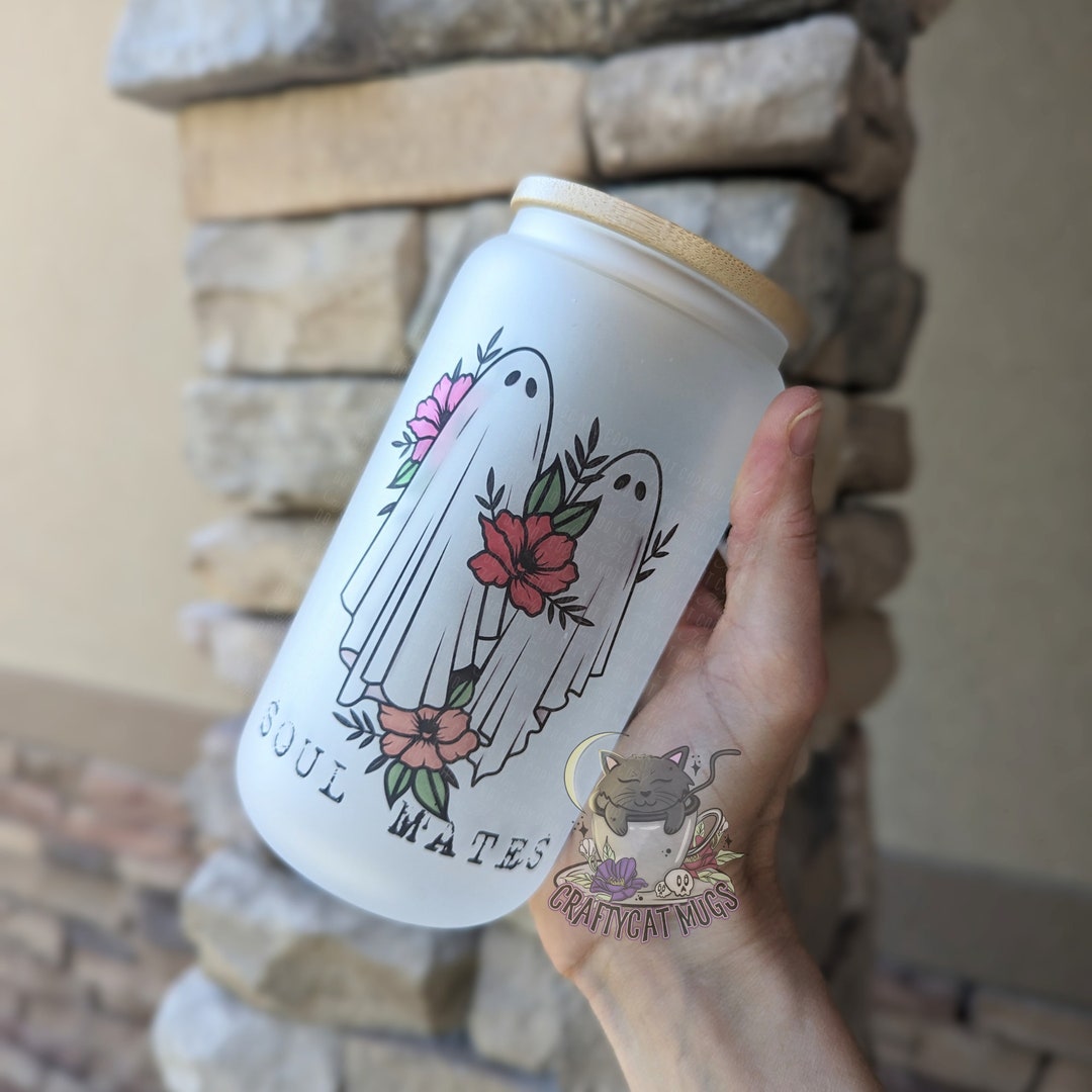 Best Ghost Friends | Ghost Glass Cup | Spooky Ghost Cup - Etsy