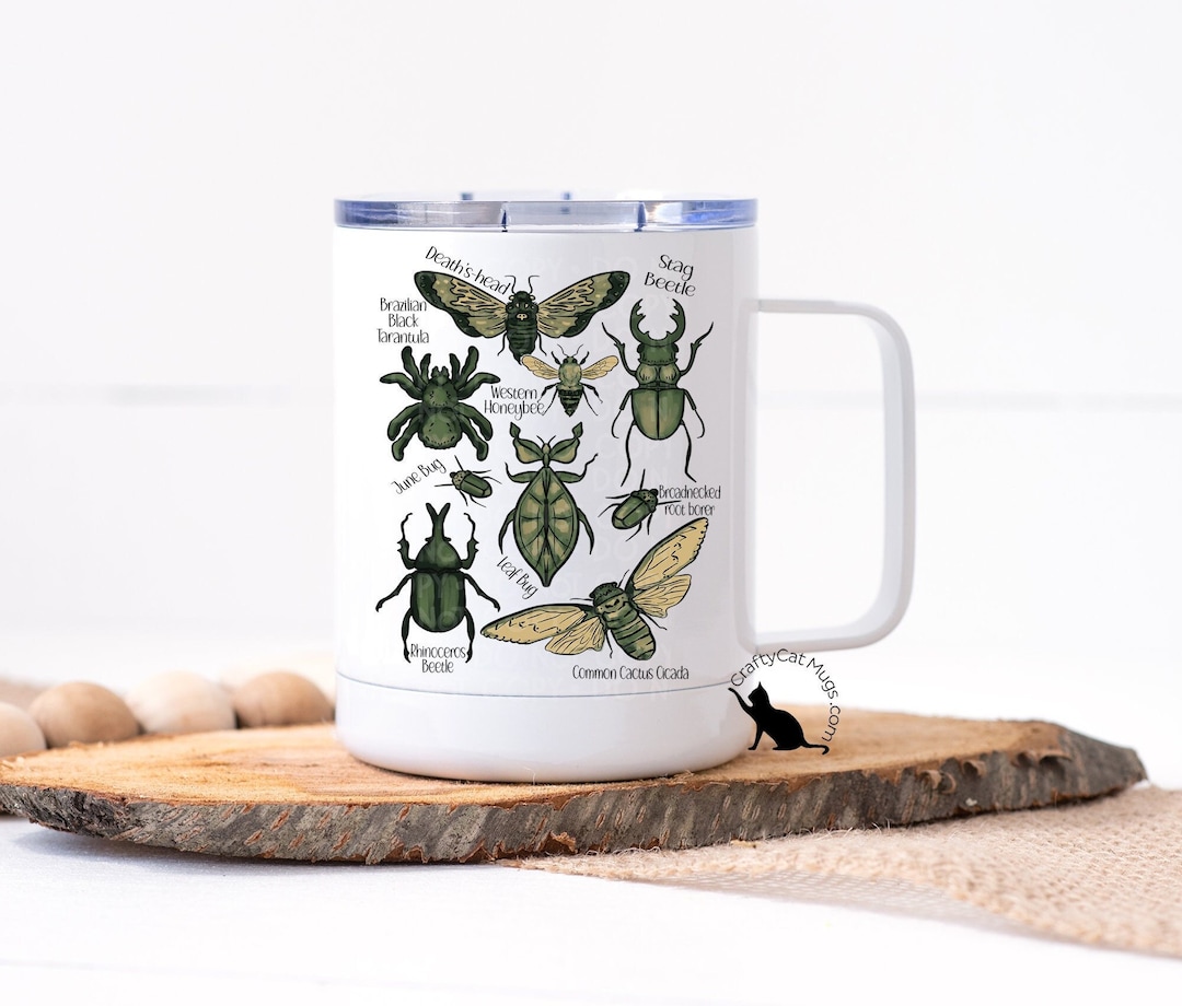 Insect Identification Mug Bug Cup Cute Entomologist Cup Travel Mug - Etsy
