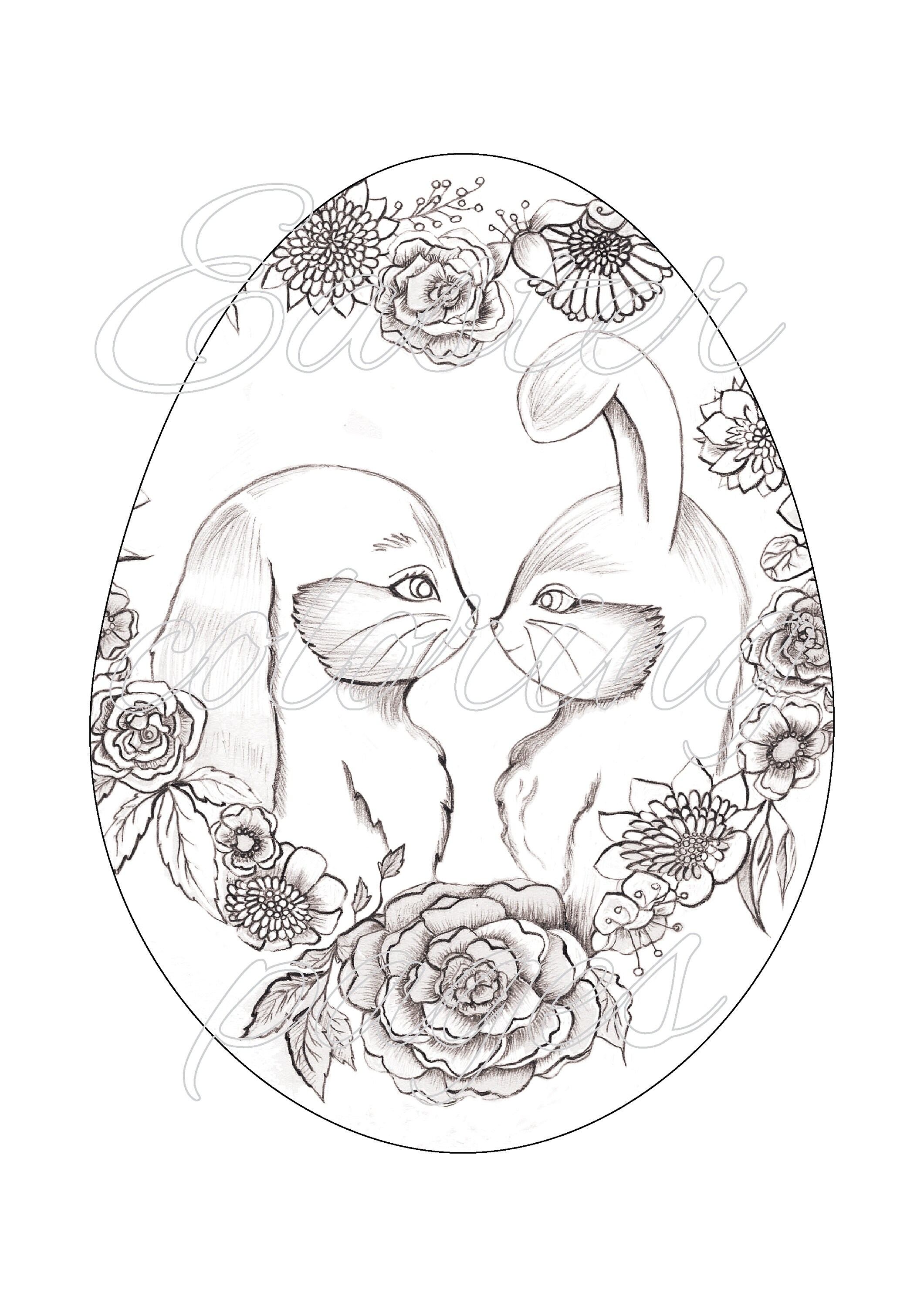 Easter Coloring Pages - Etsy