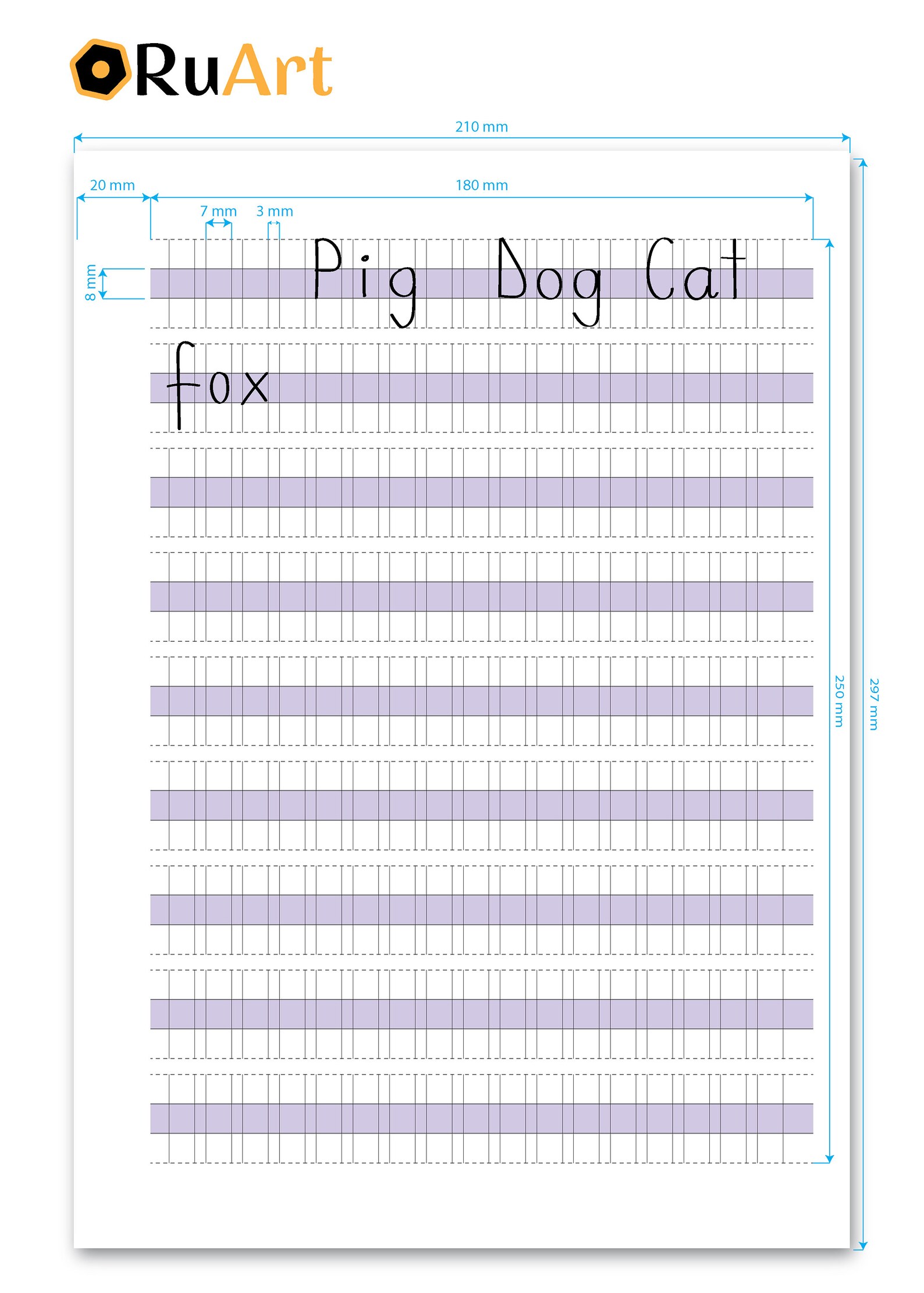 Handwriting Practice Sheets. for Preschool Kids. 50 Sheets. Lined Pages ...