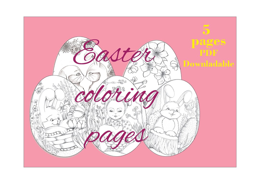 Easter Coloring Pages - Etsy