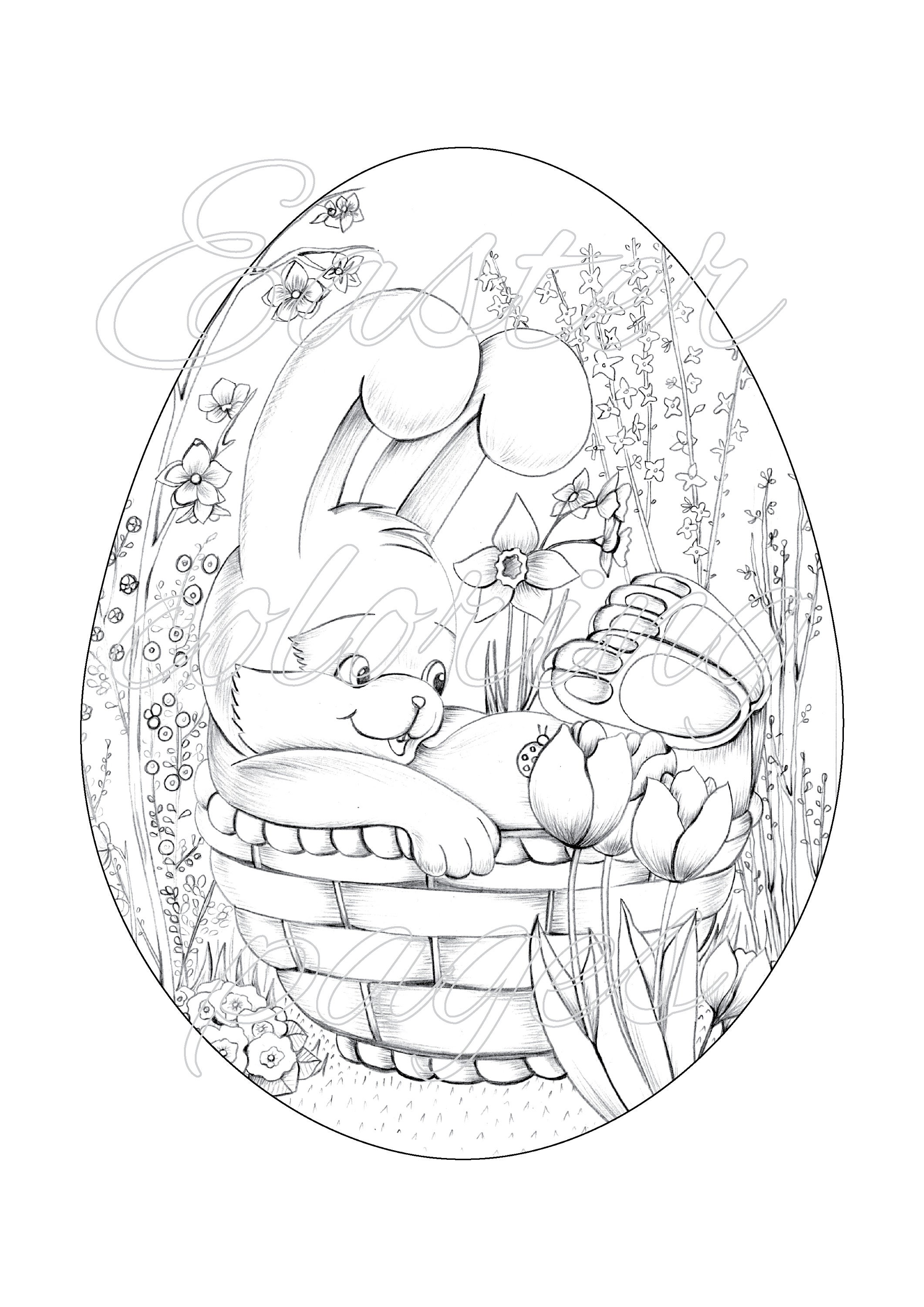 Easter Coloring Pages - Etsy