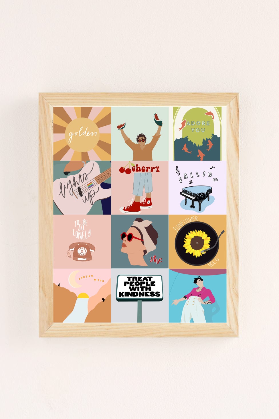 Harry Styles Fine Line Album Collage Poster