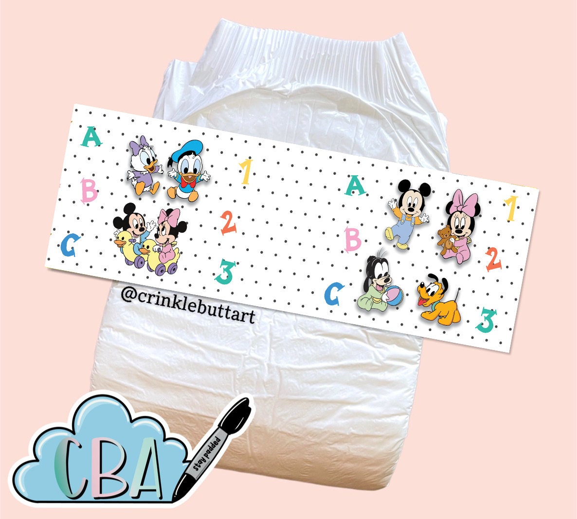ABDL Clear Premium Diaper Tapes “ABC Babies” - Etsy