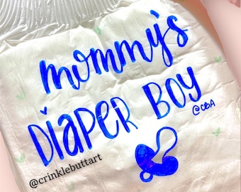 ABDL Adult Baby Diaper, wet and Squishy & Messy and Stinky Front and ...