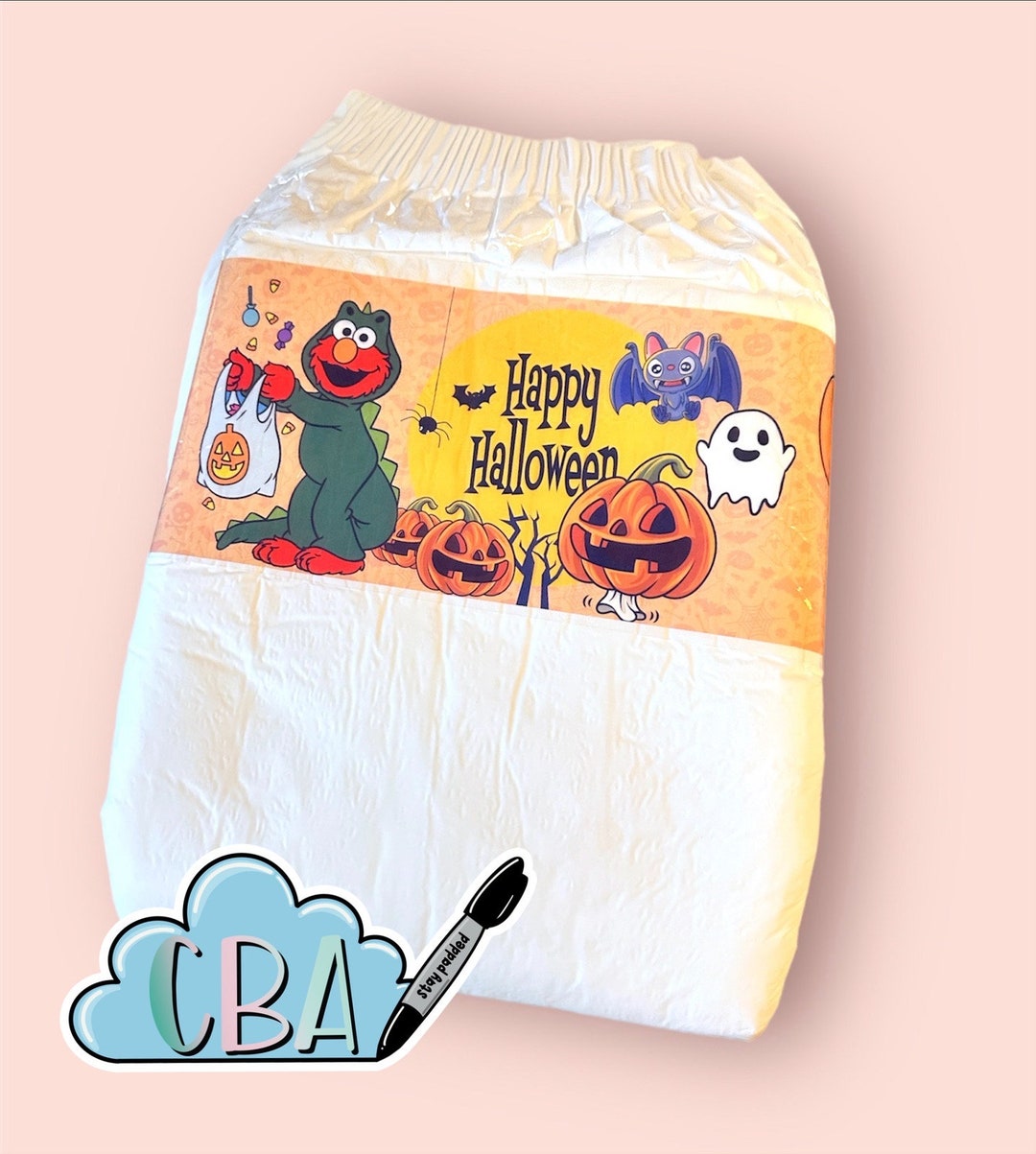ABDL Halloween Diaper Tape "cute Trick or Treat" - Etsy