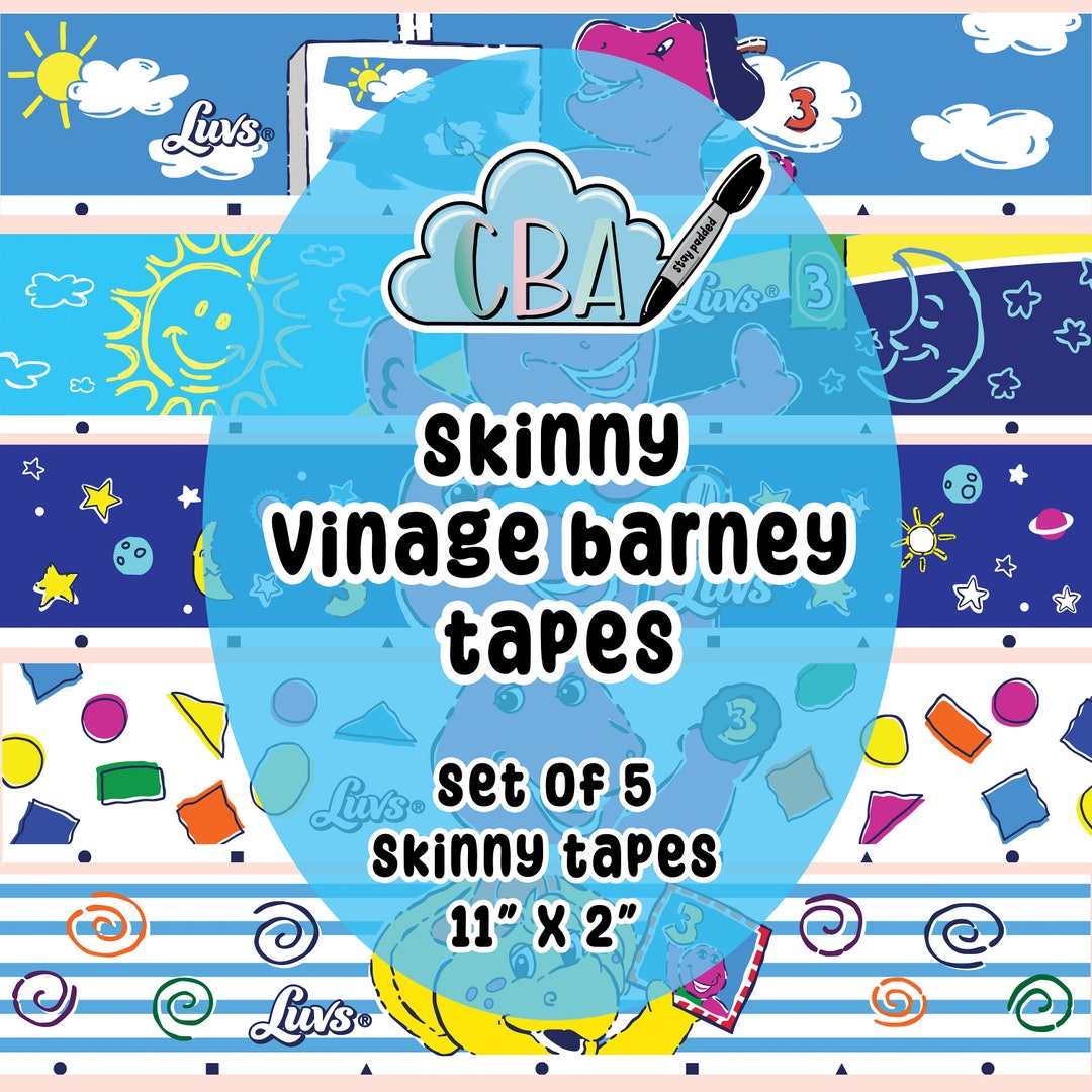 ABDL Clear Premium Diaper Tapes, Set of 5 “skinny Vintage Purple ...