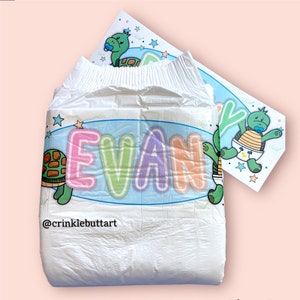 ABDL Premium Diaper Tapes Xset of 10, "custom Name Tape" - Etsy