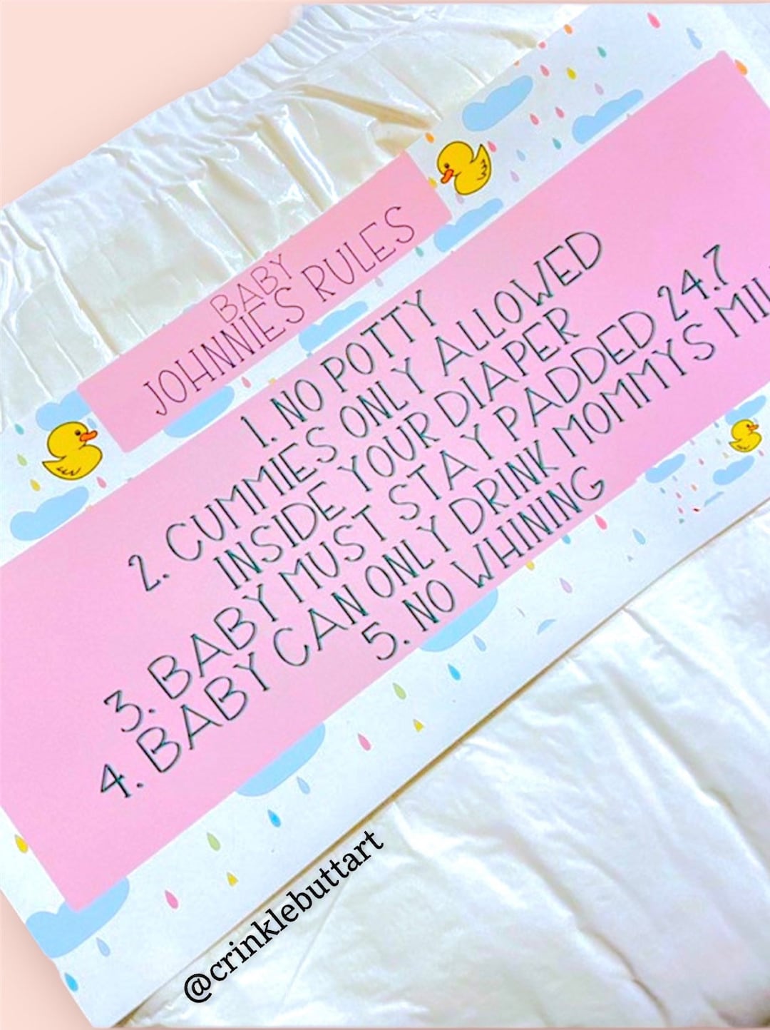 ABDL Diaper Tapes, 2x Tapes With Customizable Rules - Etsy