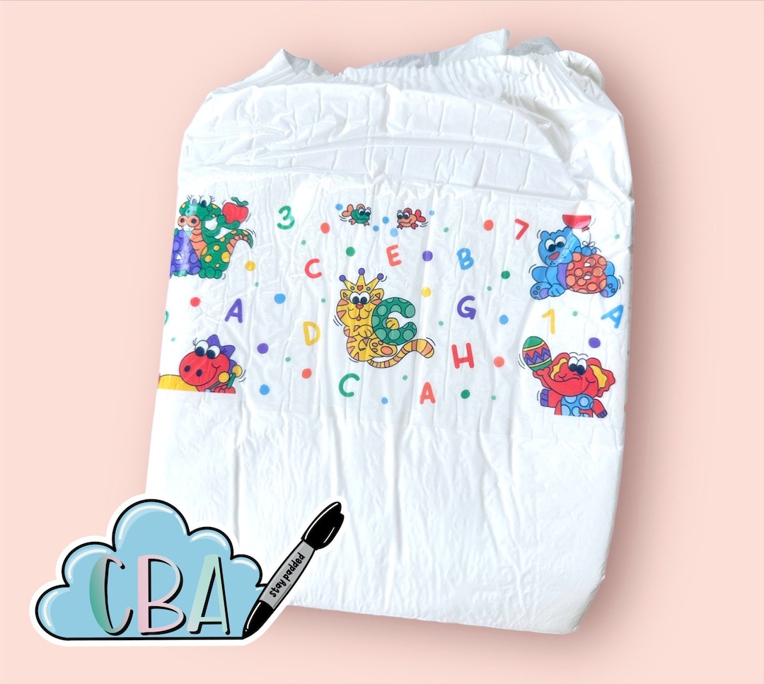 ABDL Clear Premium Diaper Tapes “vintage ABC Animals” - Etsy