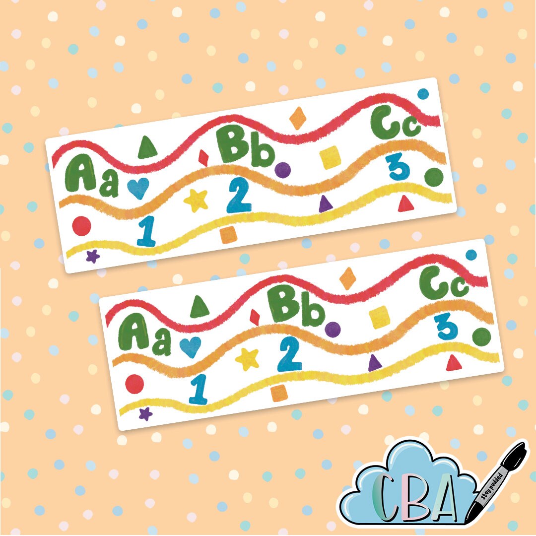 ABDL Clear Premium Diaper Tapes, "abc Back to School" - Etsy