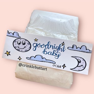 ABDL Diaper Tapes Set of 2, good Morning & Goodnight Baby - Etsy