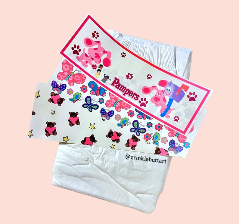 ABDL Diaper Tapes X8 the Pinkish Pack - Etsy
