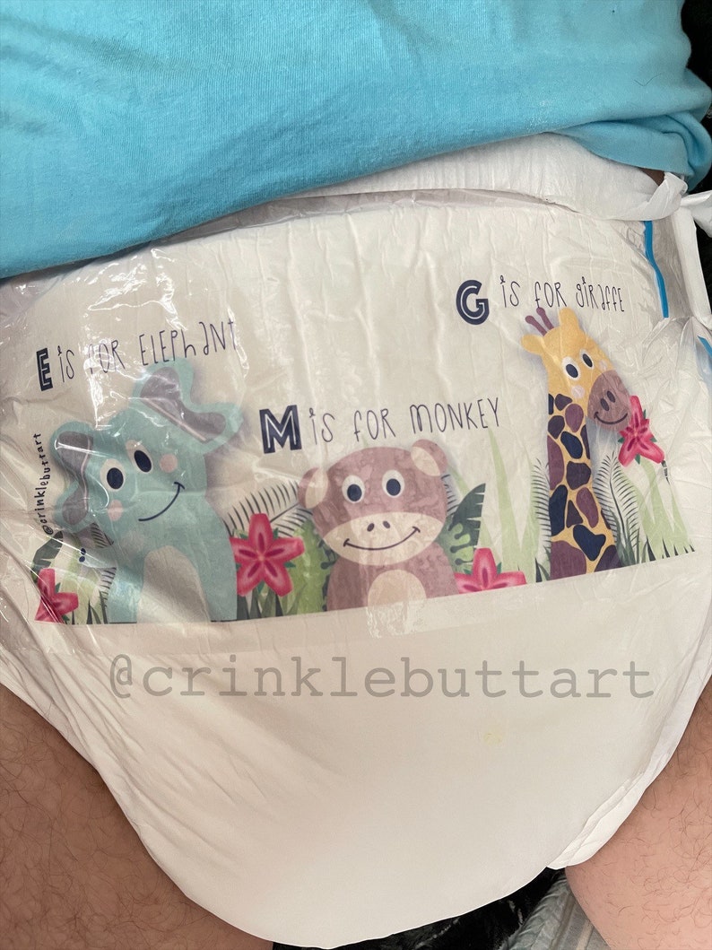 ABDL Diaper Tape safari Animals | Etsy Hong Kong
