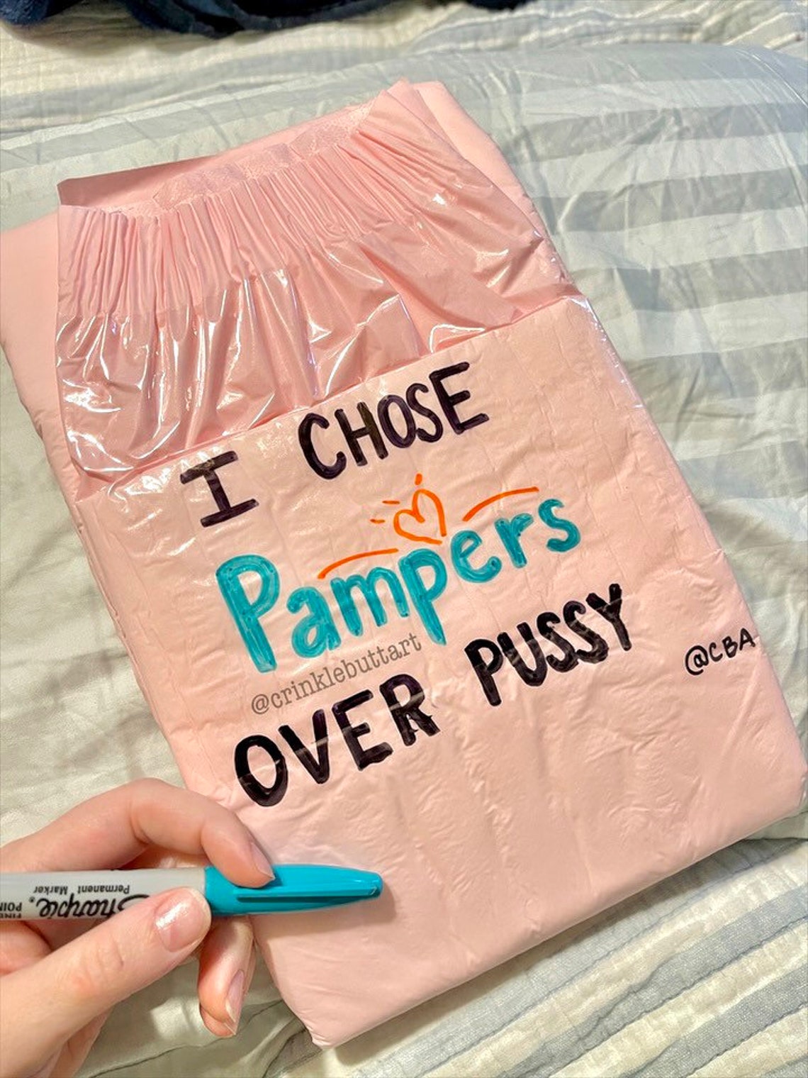 ABDL Adult Pampers I Chose Pampers Over P%y | Etsy
