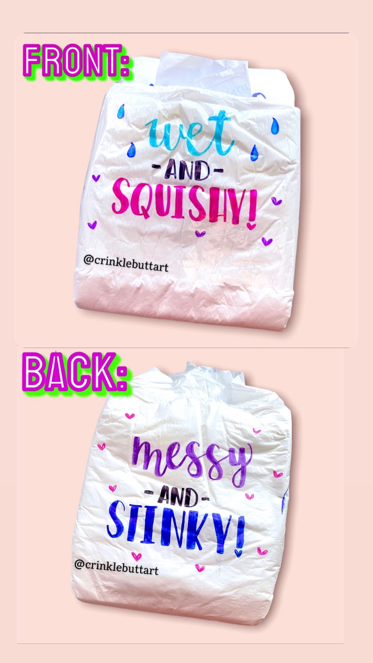 ABDL Adult Baby Diaper wet and Squishy & Messy and Stinky - Etsy Australia