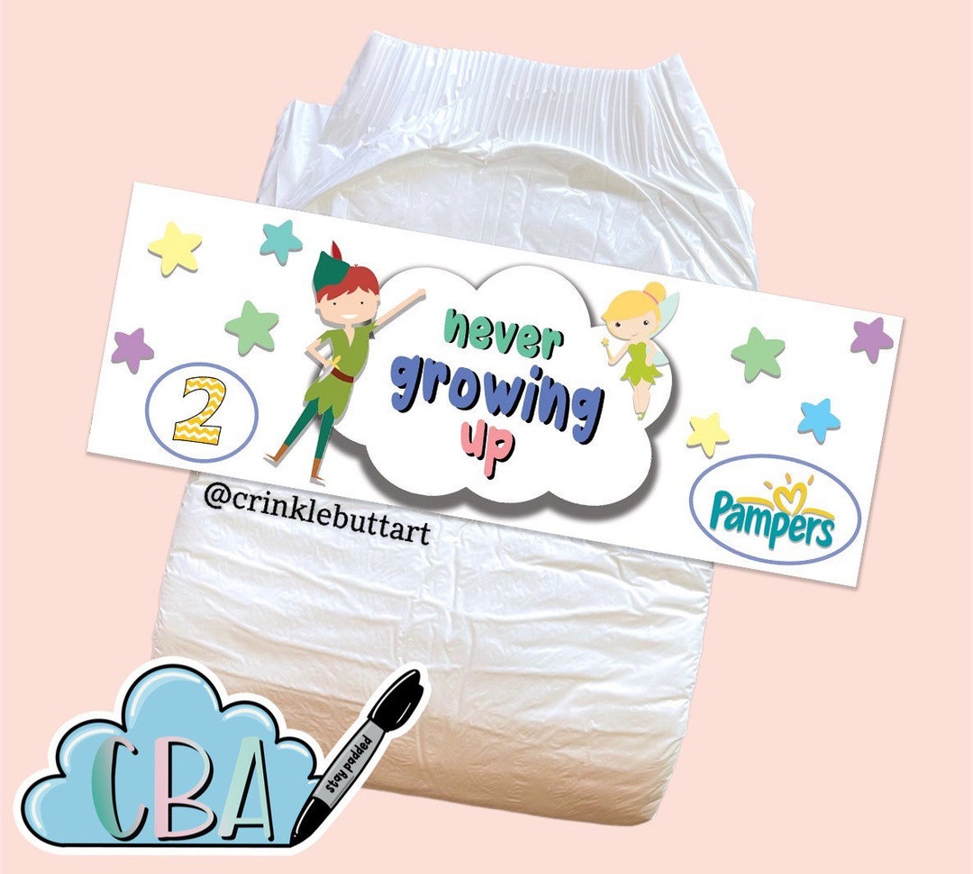 ABDL Clear Premium Diaper Tapes “never Growing Up” - Etsy