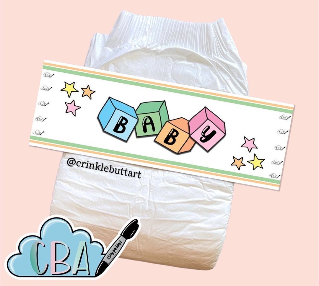 ABDL Clear Premium Diaper Tapes “baby Blocks” - Etsy