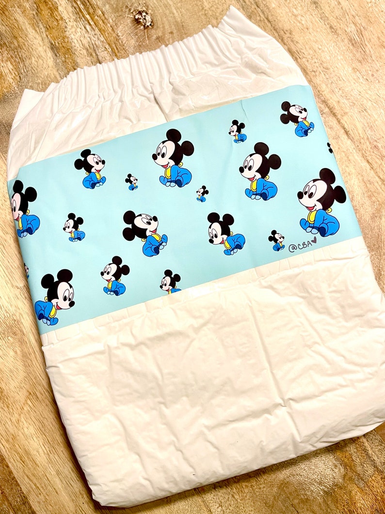 ABDL Diaper Tapes ABDL Landing Zone Sticker Baby Mickey | Etsy