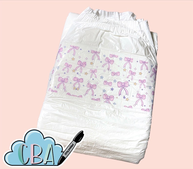 ABDL Clear Premium Diaper Tapes “bows” - Etsy