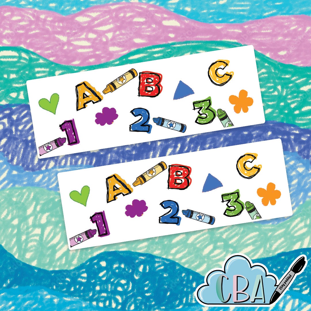 ABDL Clear Premium Diaper Tapes “pre K Doodles” - Etsy