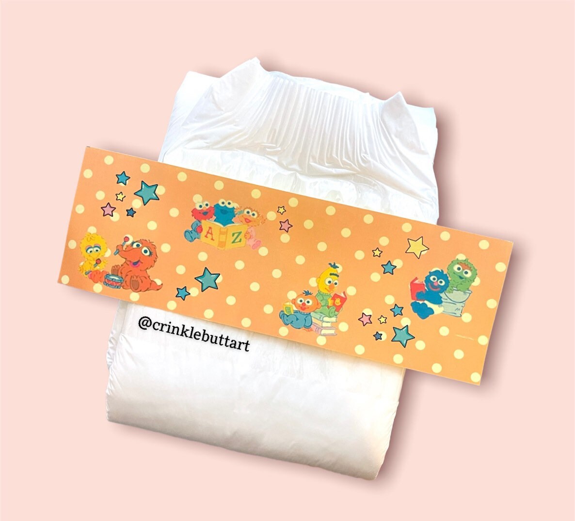 ABDL Diaper Tapes vintage Dots & Babies Pink Orange or - Etsy Canada