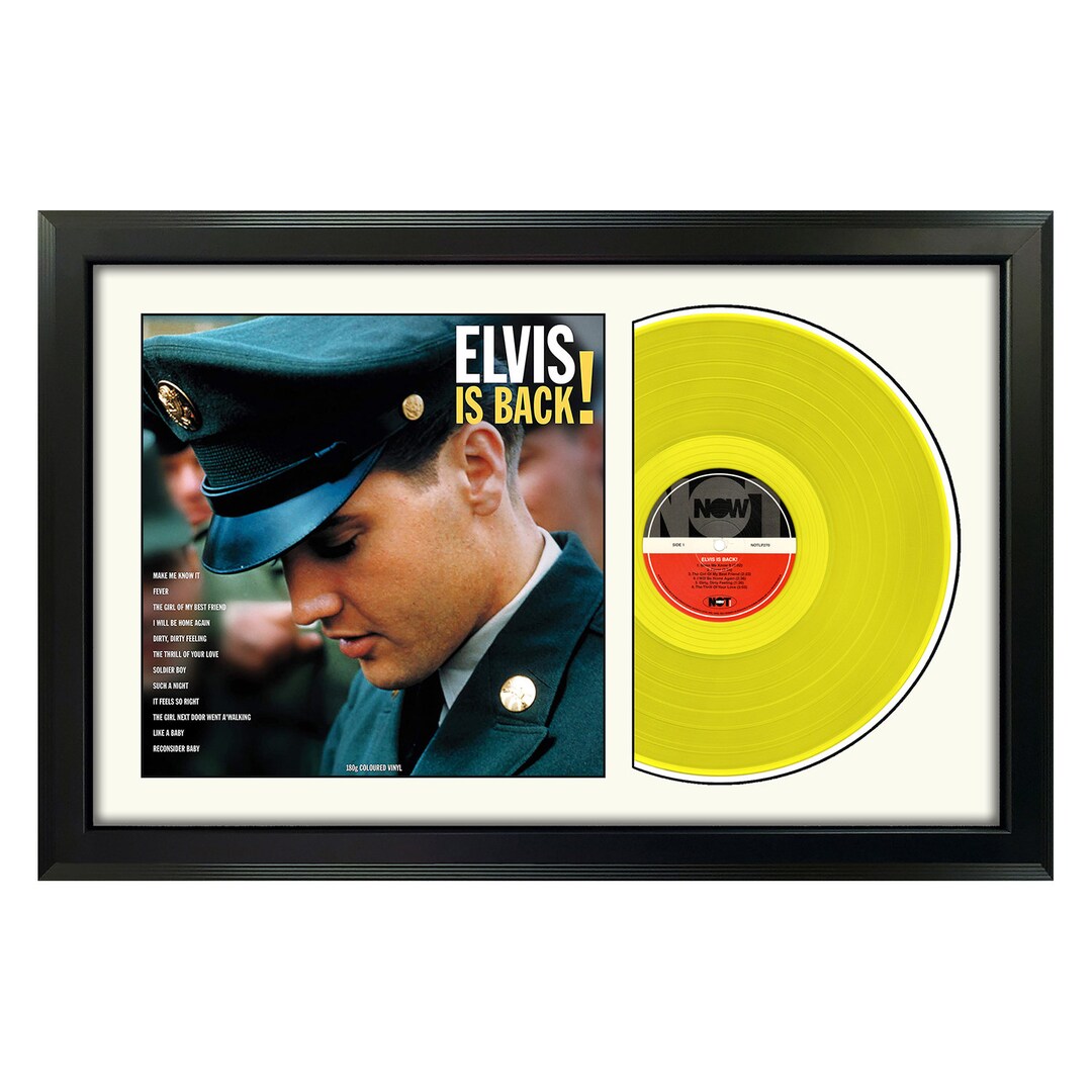 Elvis Presley - Elvis is Back - Framed Vinyl Record - Etsy