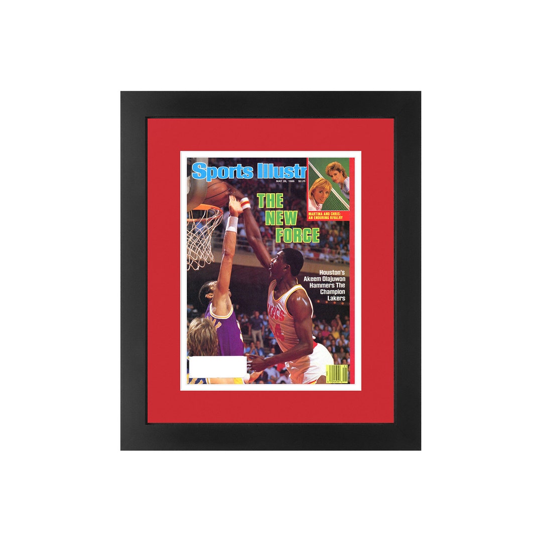 Framed Akeem Olajuwon Sports Illustrated, Houston Rockets Colors, May ...