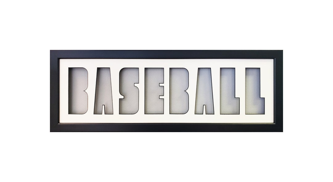 Baseball Photo Collage "letter Frame" Handcrafted With a White Mat 9 X ...