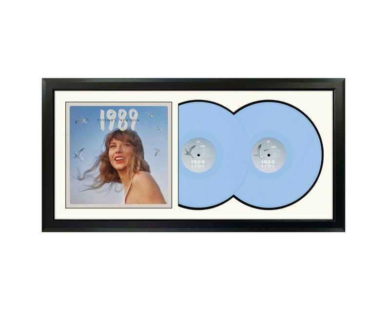 Framed Taylor Swift 1989 Vinyl Record – Crystal Blue, Album Art Display ...