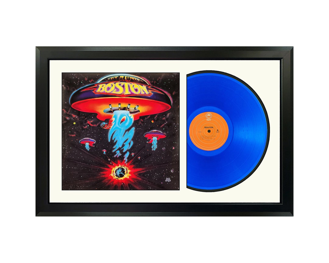 Boston- Boston (flame Blue Vinyl) - Framed Vinyl Record - Etsy