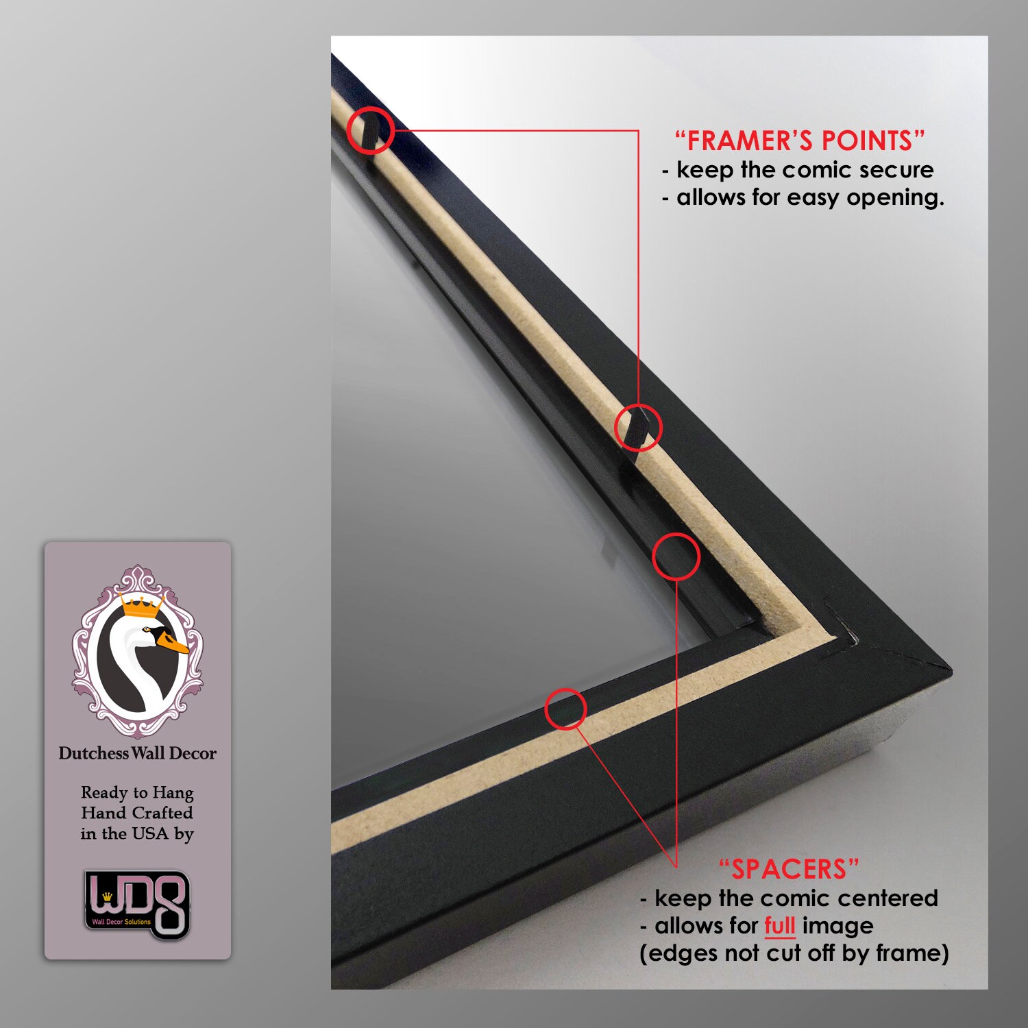 Comic Book Frame Ready Made Black Frame With Glass - Etsy