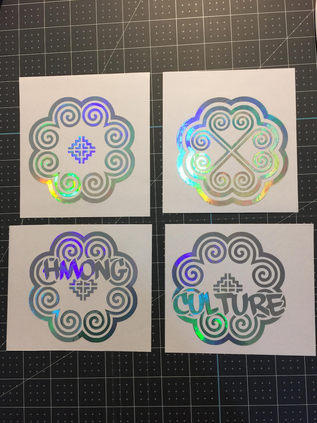 Holographic Hmong Vinyl Decals - Etsy