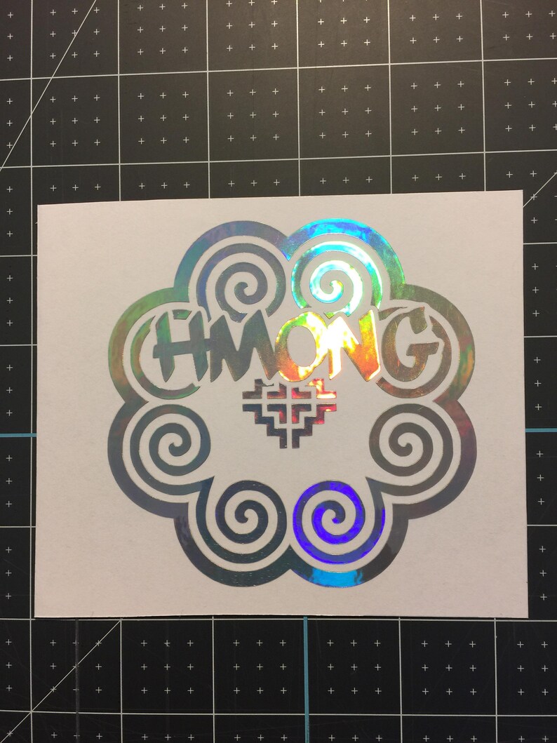 Holographic Hmong Vinyl Decals - Etsy
