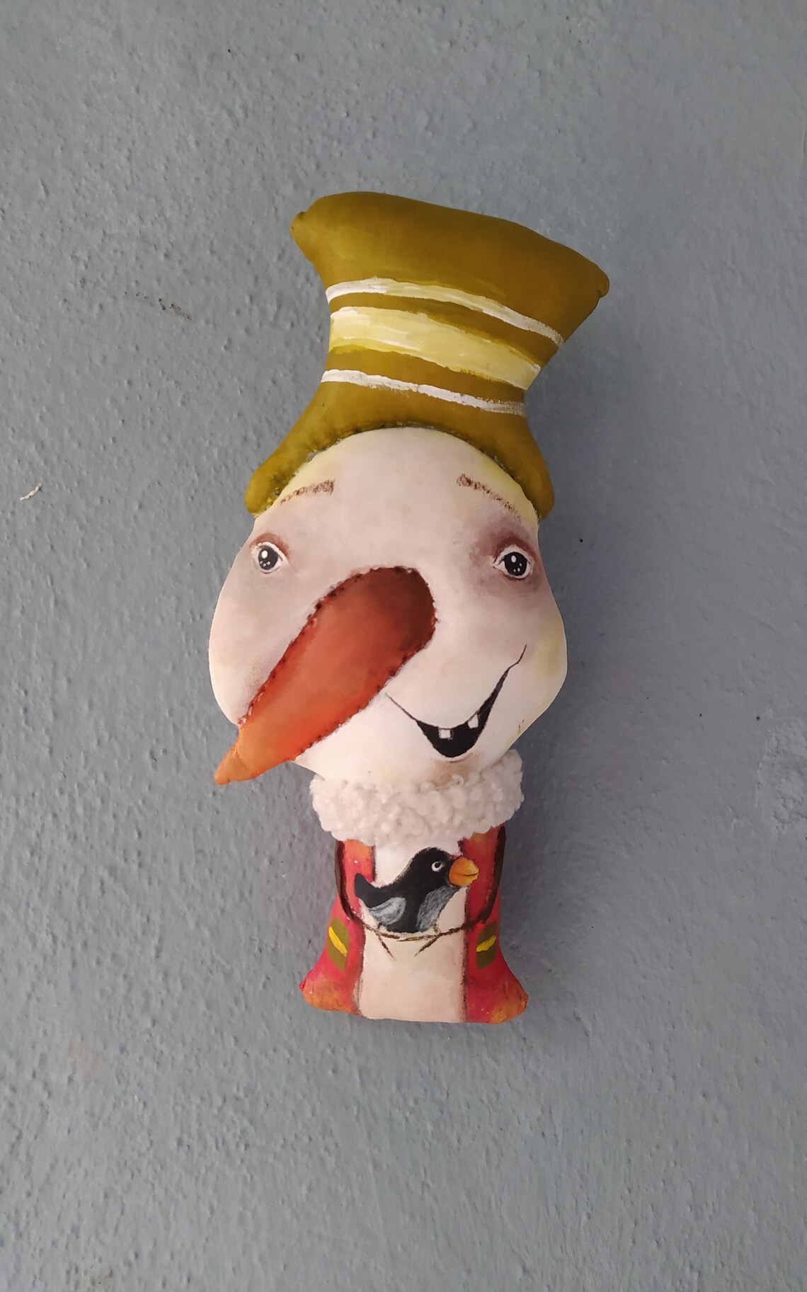 Primitive Folk Art Snowman Figurine Wall Hanging Winter Xmas - Etsy