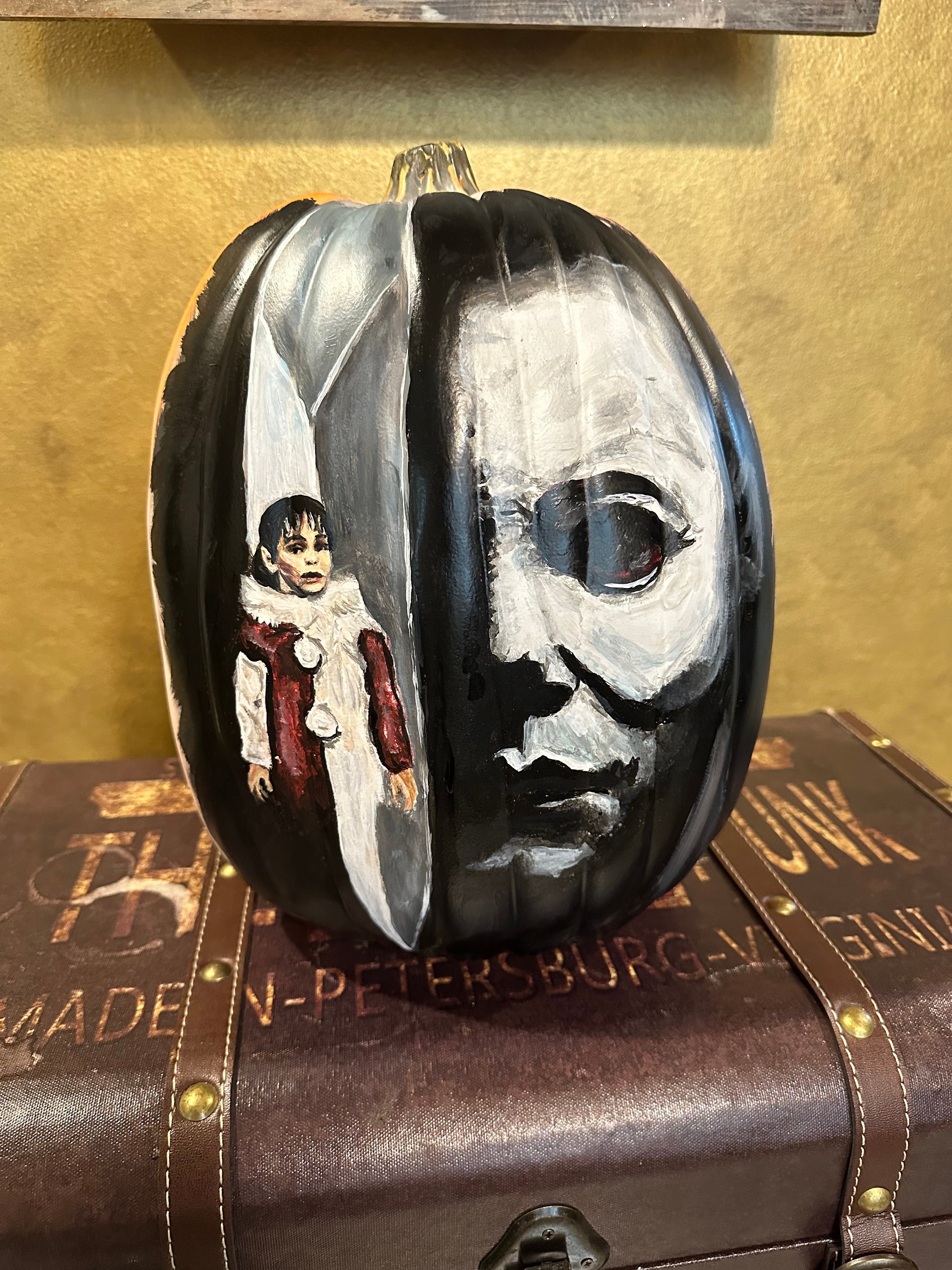 Hand Painted Halloween Pumpkin - Etsy