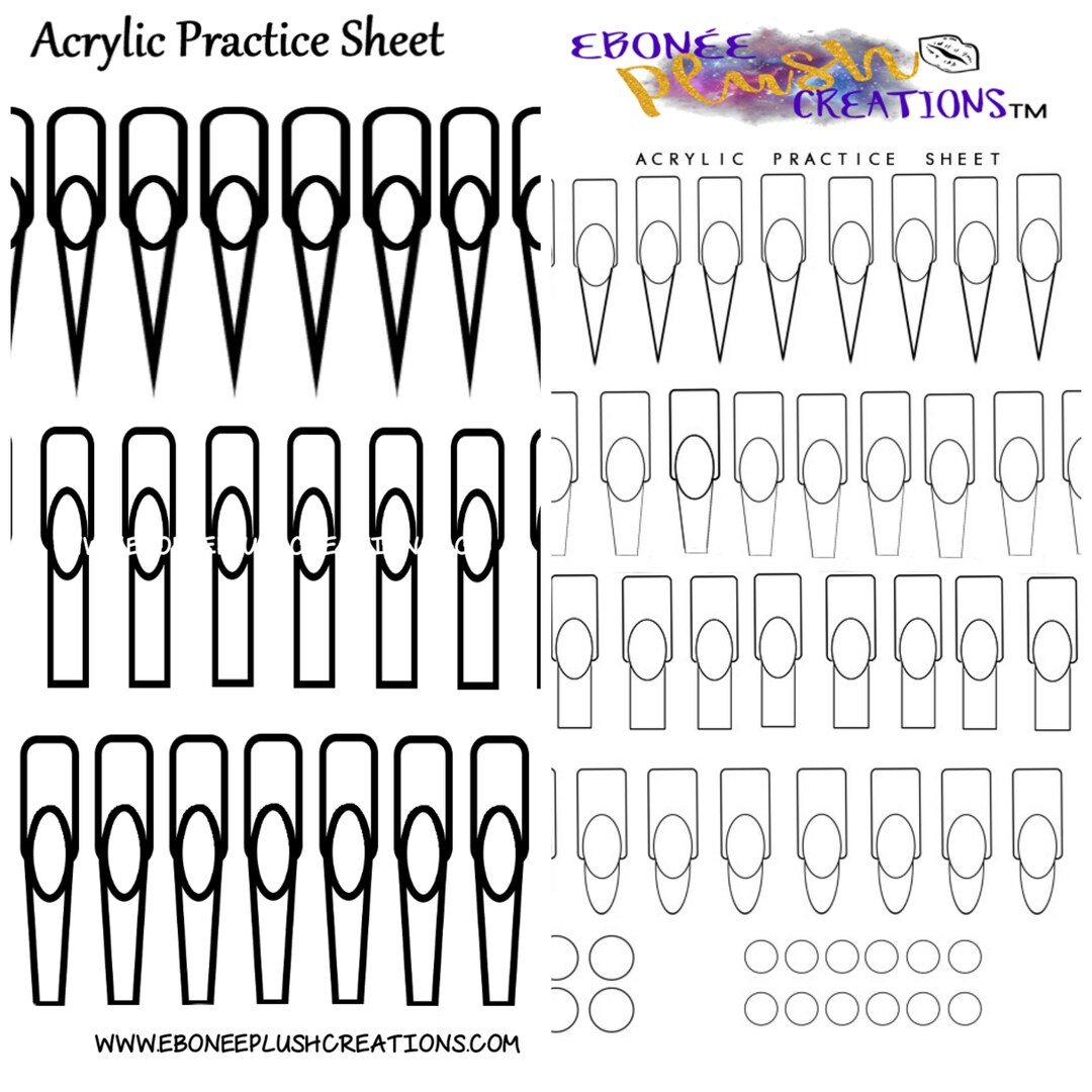 Acrylic Practice Sheet Bundle 2 Sheets digital Download - Etsy