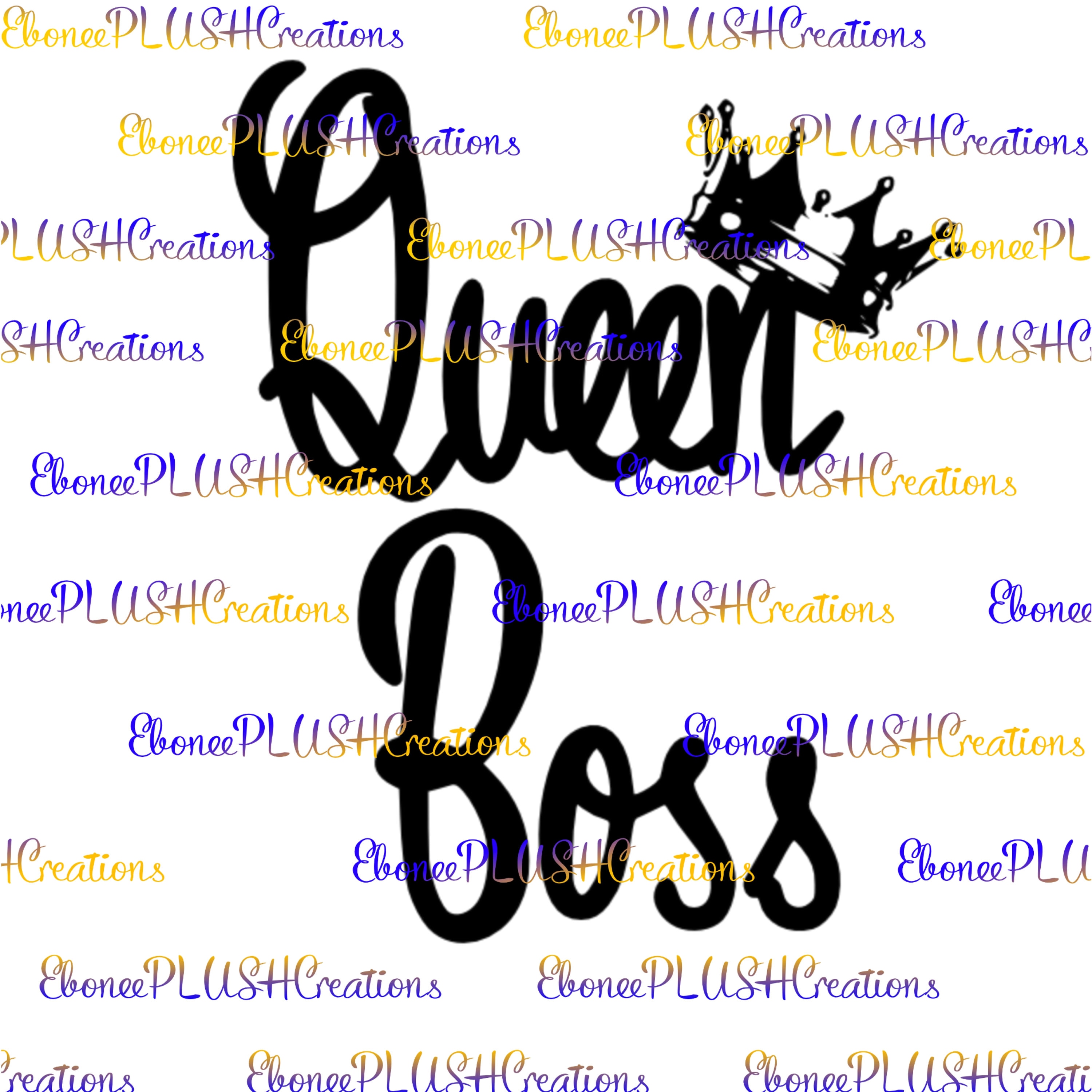 Queen Boss con Crown Clip Art SVG PNG JPG Files - Etsy España