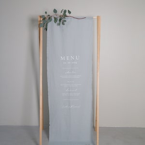 Custom Linen Signs for Engagement Parties, Fabric Wedding Decor ...