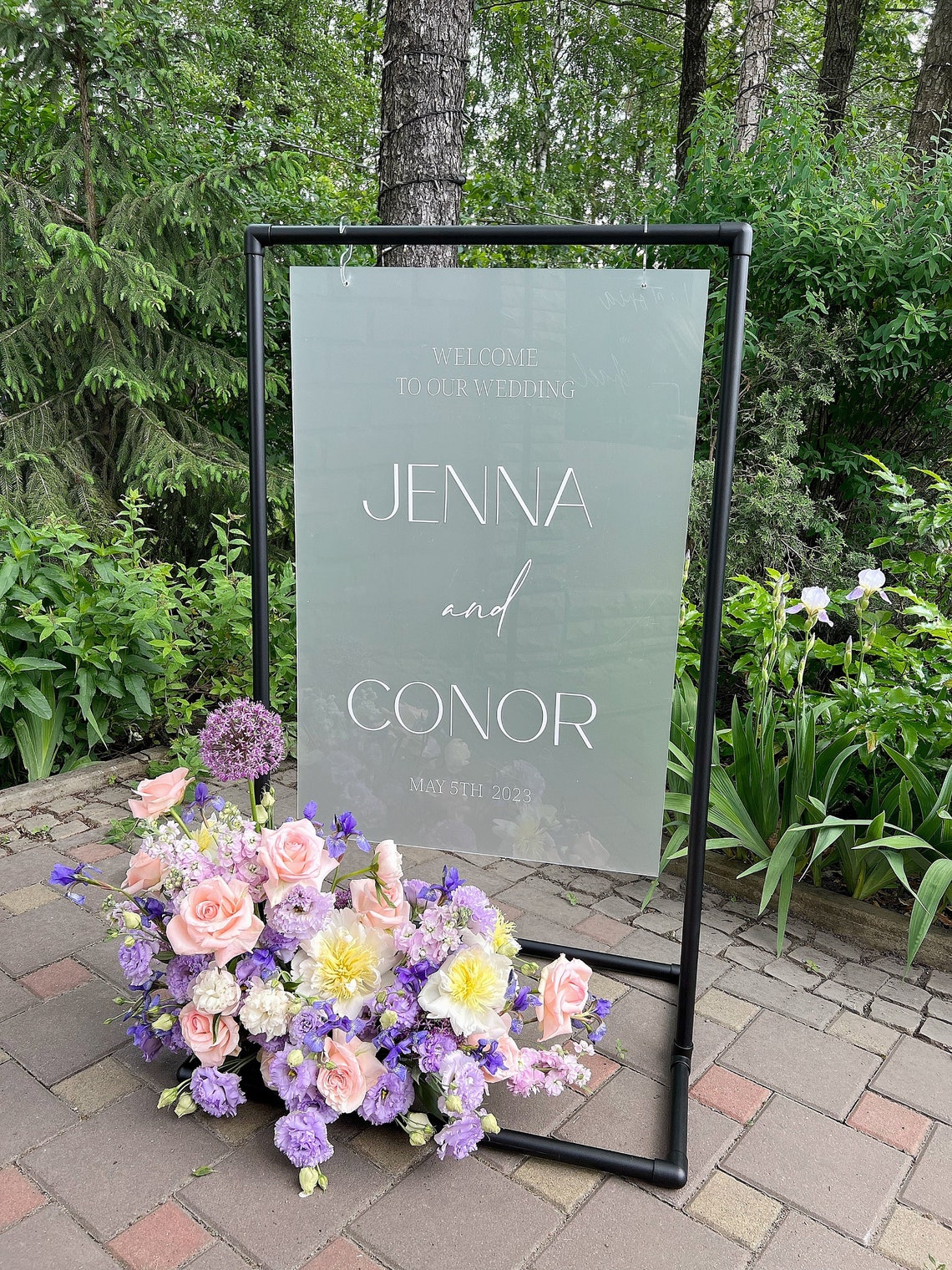 Wedding Welcome Stand, Black Metal Stand, Wedding Bar Stand, Wedding ...