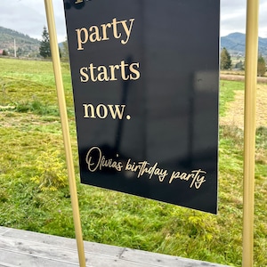 Gold Metal Stand for Welcome Sign, Party Entrance Signs, Personalized ...